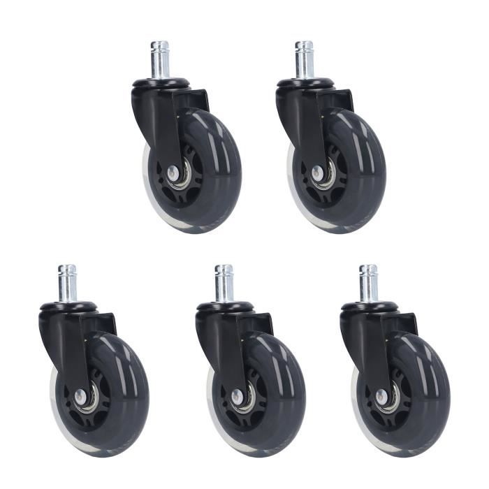 Roue rotative de chaise Roulettes, 5 Pcs 3in 360 Degrés Sans Bruit ...