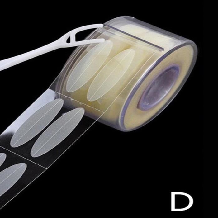 Faux cils,Rouleau de 600 autocollants invisibles double face en fibre ...