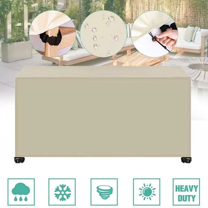 Housse de Protection Salon de Jardin Table Bâche Rectangulaire 250 ×250 ...