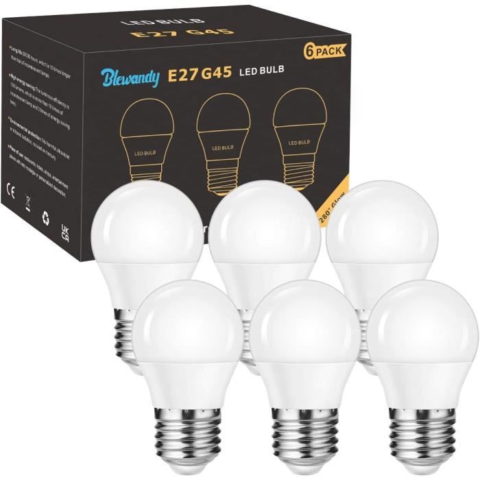 Ampoule LED E27 - Économie d'énergie - 5W - Blanc Froid 6500K - 500LM - G45 Globe - Cdiscount Maison