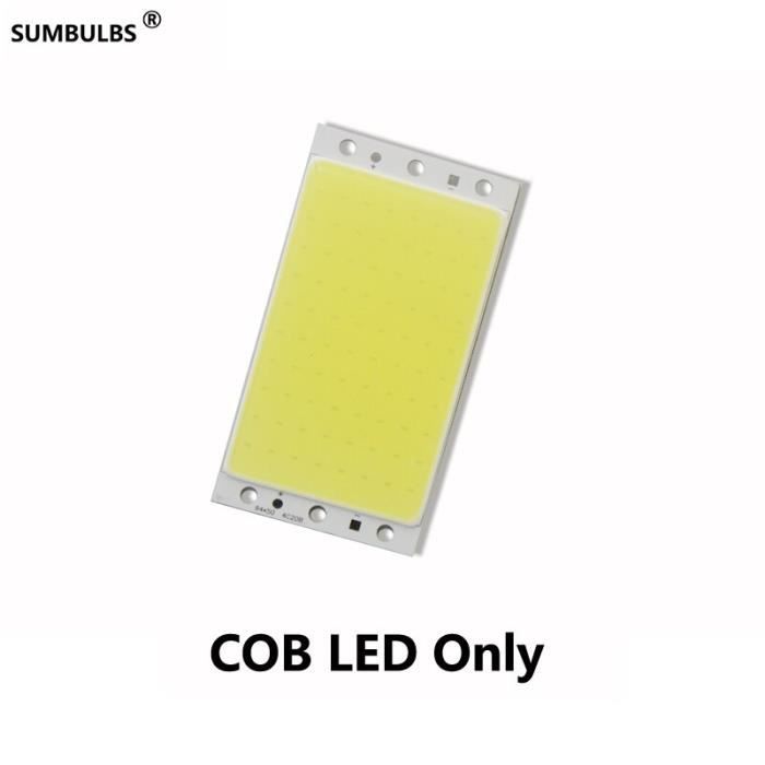 (LED COB Only|Warm White 3000K)Panneau lumineux LED 12V 16W COB avec ...