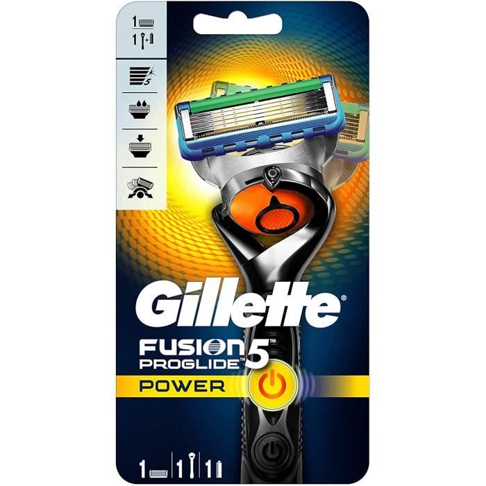 Rasoirs manuels homme Gillette Rasoir Fusion 5 Proglide Power Homme + 1 ...