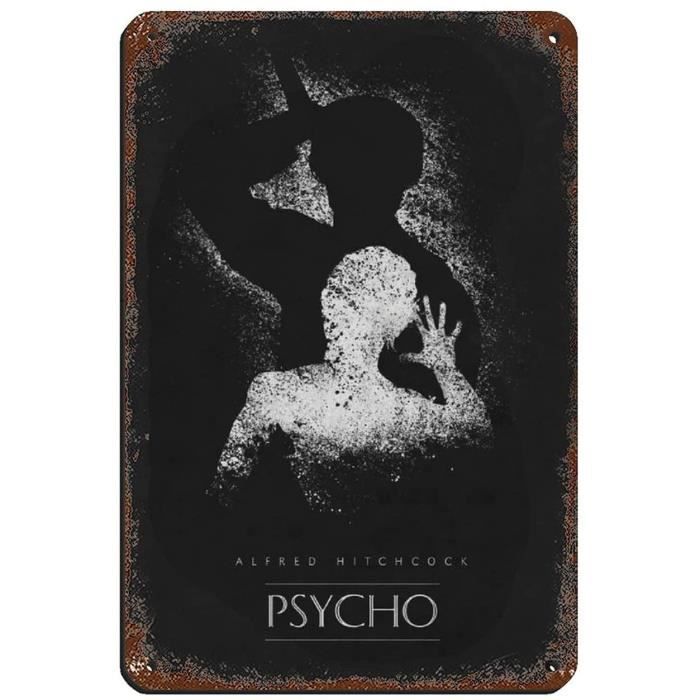 Affiche du film Psycho rétro en métal - Art rétro chic - Peinture sur ...