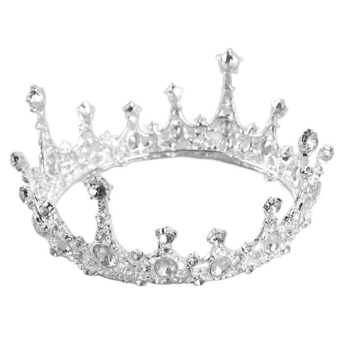 KIMISS Coiffe de couronne de mariée Diadème de mariage en argent pour ...