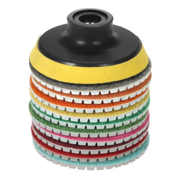 11 jeux de disques de polissage en marbre de 3 pouces 50 /100 /150 /300 ...