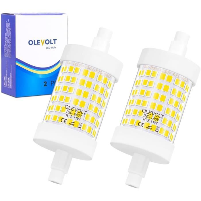 Ampoule Led R7S 78Mm 11W Équivalent À Ampoules Halogènes 100W, R7S Led ...