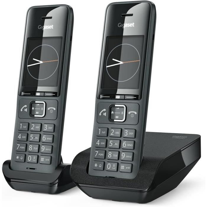 Ehskzjh Comfort 520 Duo - 2 Téléphones Dect Sans Fil - Design Élégant ...