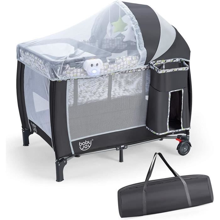 EAMADE Lit Parapluie Bébé 3 en 1 Lit de Voyage Pliable avec Table à ...