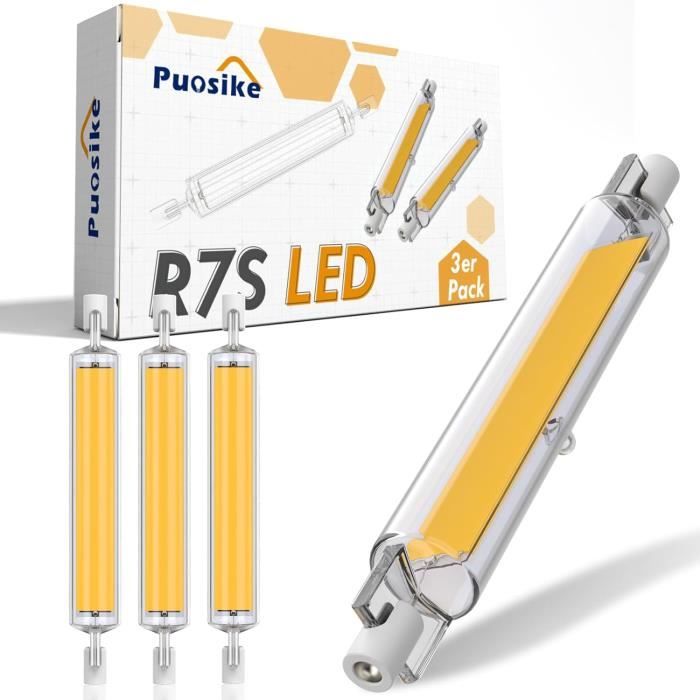 Ampoule R7S 118 mm LED à intensité variable, 20 W, ampoule LED R7S 118 ...