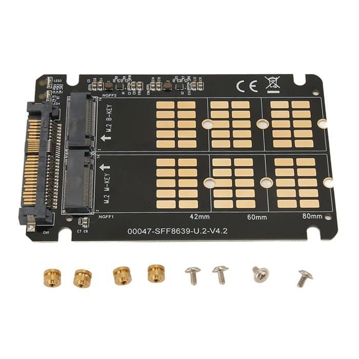 Vvikizy Adaptateur Carte M.2 NVME SATA vers U.2 SSD 2242 2260 2280 - Cdiscount Informatique