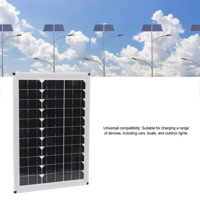 YAP cellule solaire Kit de panneau solaire 100W Module solaire monocristallin avec contrôleur ...