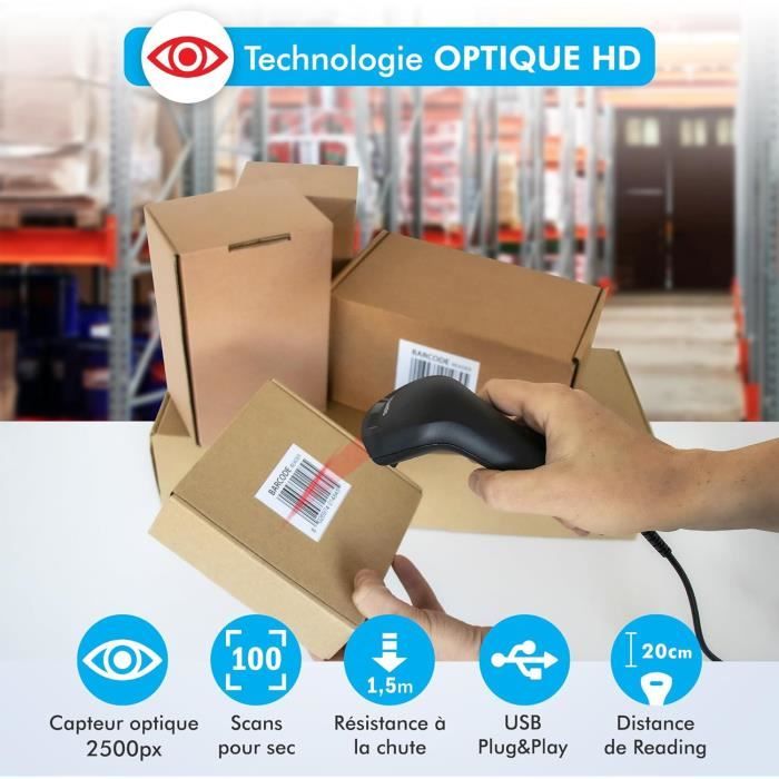 A08-Ln1100 Lecteur De Code-Barres Scanner Optique 1D Haute Résolution ...