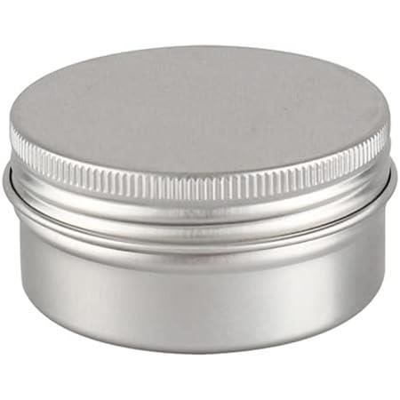 10 Pièces 50ml Pots en Aluminium Vide Rond Argent Petit Cosmétiques Pot ...