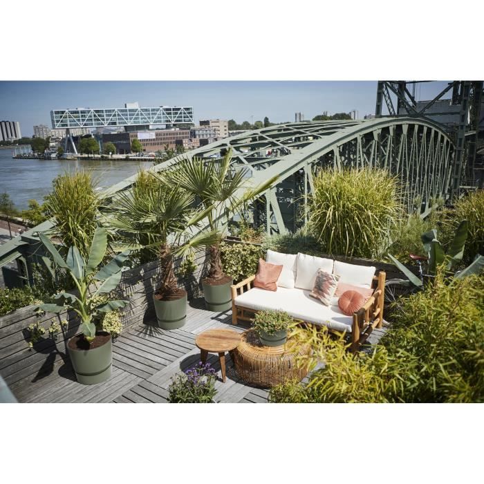 ELHO Pot de fleurs rond Greenville 25 - Extérieur - Ø 24,48 x H 23,31 ...