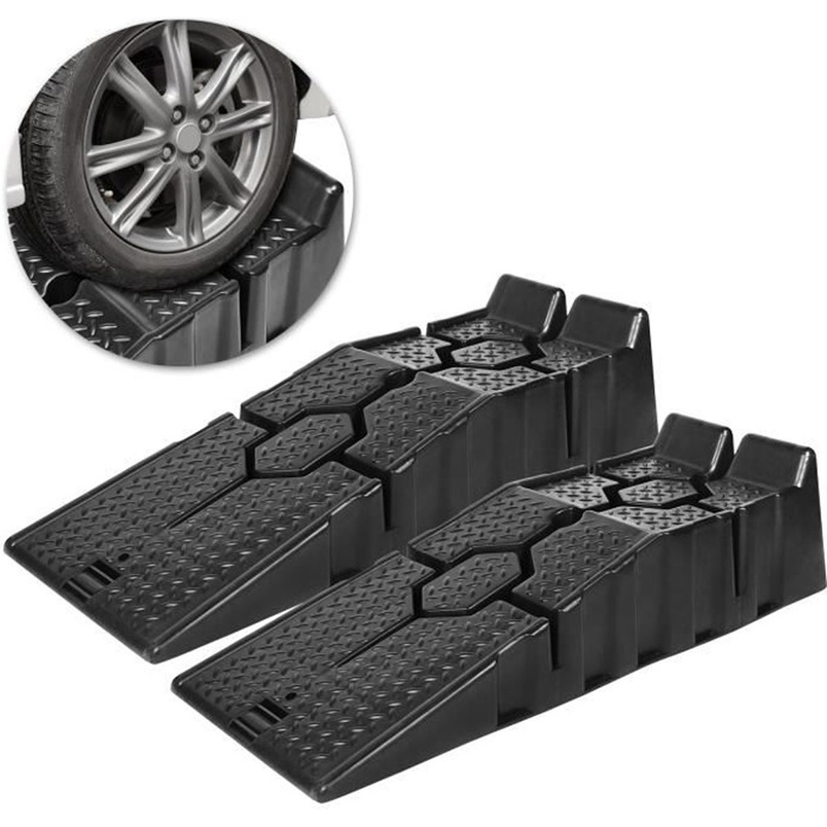 Aufun Jeu de 2 Rampes en Plastique, Charge jusqu'à 2,5T, 90 x 31 x 22,5 ...