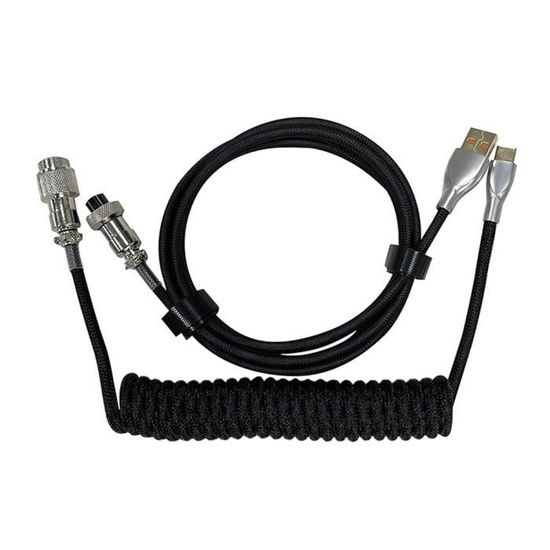 La couleur noire Câble d'aviation type-c vers USB pour clavier ...