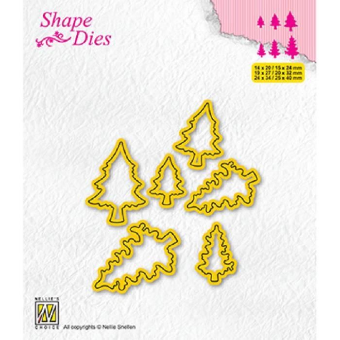 Die de coupe 'shape Dies - Collection of mini dies Pinetrees-2' de ...