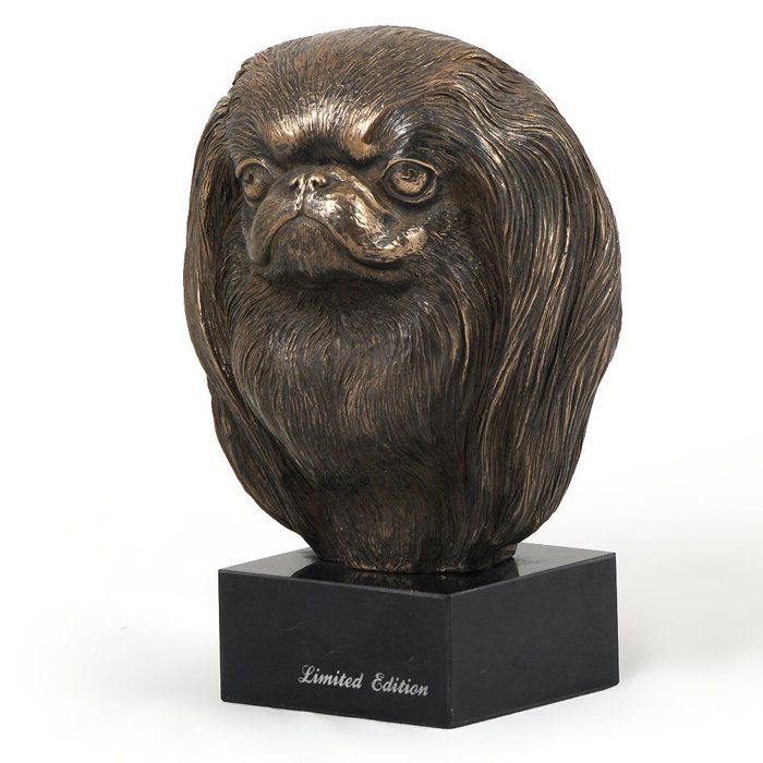 Figurine de chien en marbre - ART-DOG - Japanese Chin - Cdiscount Maison