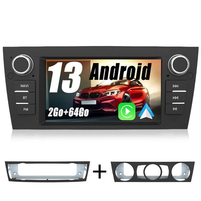 AWESAFE Autoradio Android 13 2Go+64Go pour BMW Series 3 E90 E91 E92 E93 avec 7 Pouces Écran ...