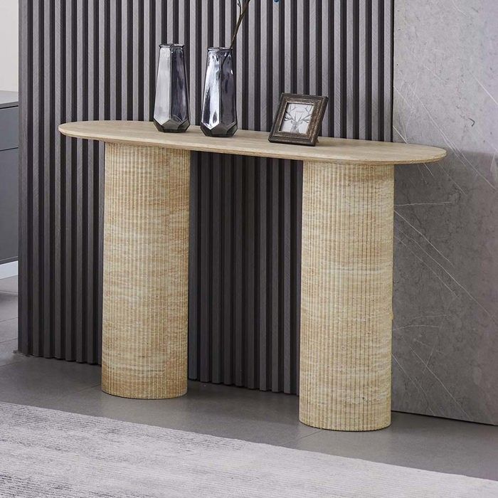 Milton & Oldbrook Table Console 120 cm Geneva Look Travertin ...