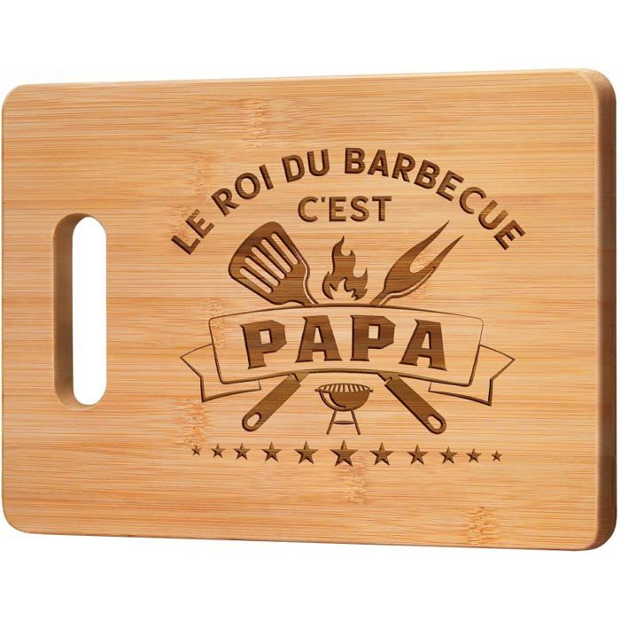 Cadeau Fete Des Peres, Planche À Découper En Bambou Personnalisée 'Le ...