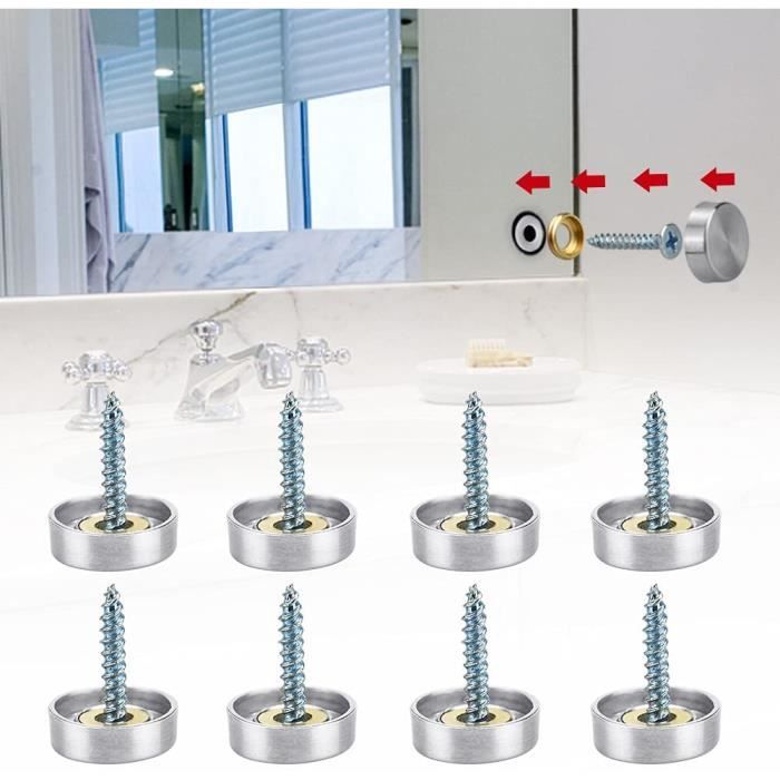 20 Pcs Cache Vis en Acier Inox Cache Vis Decoratif Antirouille Vis à ...