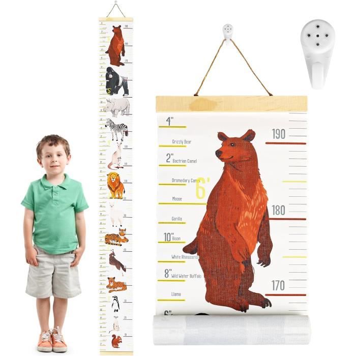 1 Toise Murale Enfant - Bébé Toise Murale À Suspendre Règle Pour ...