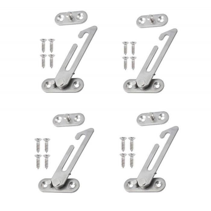 Lot de 4 verrous de fenêtre droite pour fenêtres UPVC, limiteur de fenêtre discret, verrou de ...