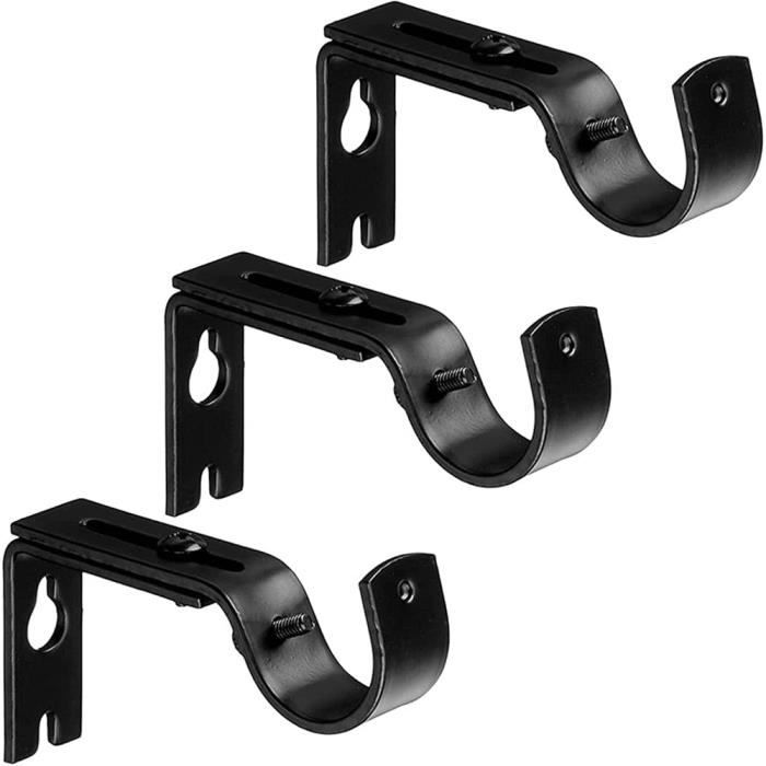 3 Pièces Support Rideau Fixations Rideau, Supports de Tringle à Rideaux ...