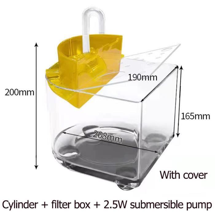 Aquarium,Mini Aquarium amphibie avec filtre à eau, 2.5W, pompe à Air ...