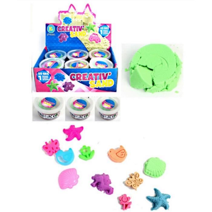 KIT SABLE MAGIQUE NE COLLE PAS 50G 1 MOULE 1 POT JEU CREATIF ...