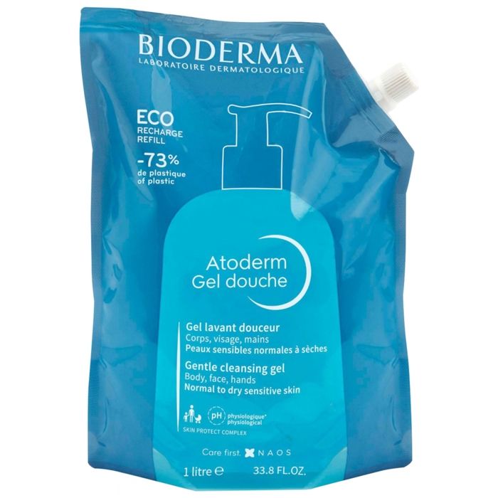 Bioderma Atoderm Gel Douche Sans Savon Visage et Corps Éco-Recharge ...