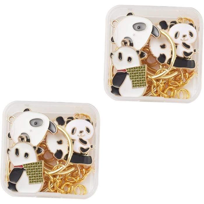5 Boîtes Panda Bambou Pendentif Décor Animal Collier Pendentif Trucs ...