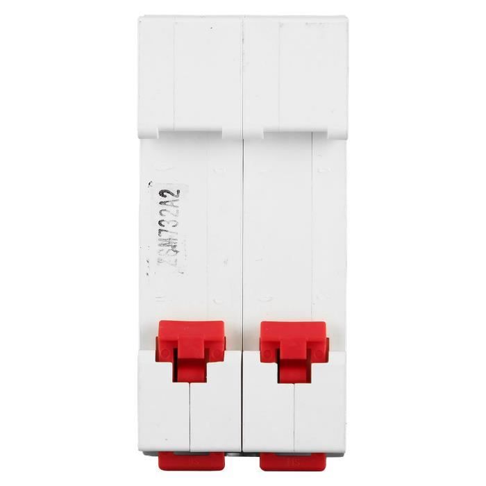 Cikonielf Isolateur de système solaire PV Disjoncteur Miniature cc 2P 32A montage sur Rail DIN ...