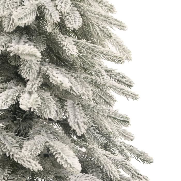 Sapin de Noël artificiel - DRFEIFY - 180 cm - Neige floquée - Support en métal - Intérieur ...