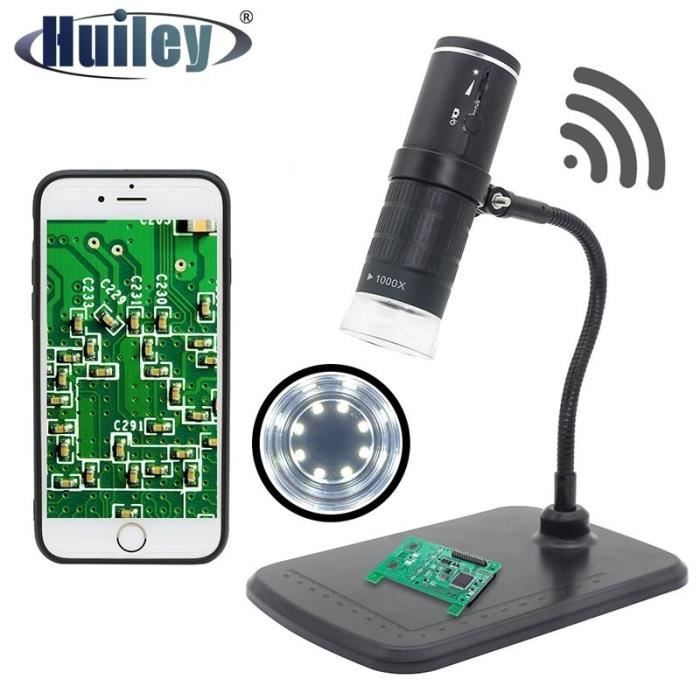 MICROSCOPE OPTIQUE,Microscope numérique WiFi 1000X HD caméra pour ...