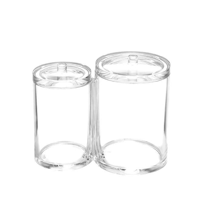 Kentop 2 en 1 Support de Coton-Tige en Transparent avec Couvercle Pot ...