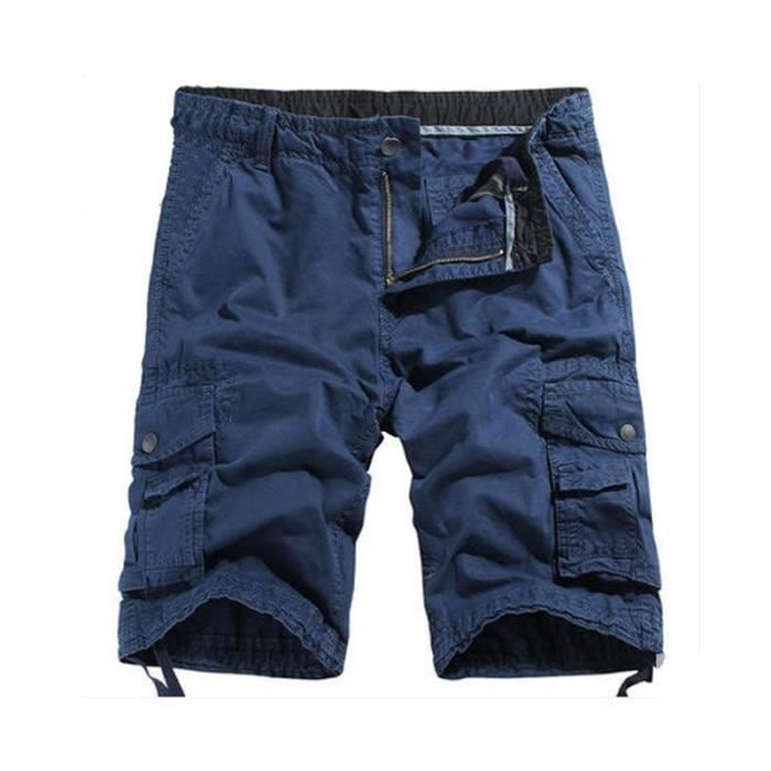 Short Cargo Homme D'été grande taille Bermuda Bleu - Cdiscount Prêt-à ...