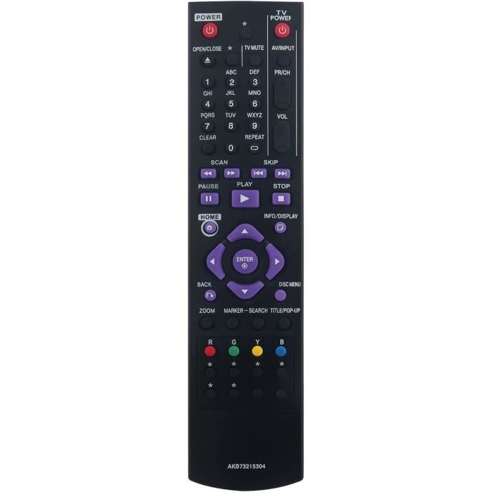 Akb73215304 Blu-Ray Télécommande Remplacée Pour Lg Blu-Ray Dvd Disc ...