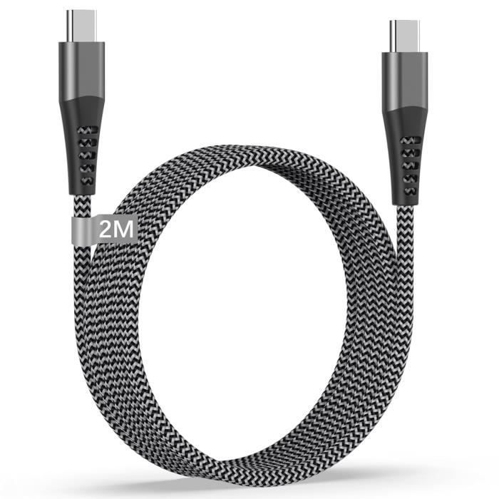 Câble Usb C Vers Usb C 2M 100W, Cable Usb C Charge Rapide Cable Usb ...