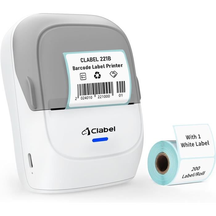 Imprimante Etiquette Autocollantes Thermique, 221B Mini Etiqueteuse ...
