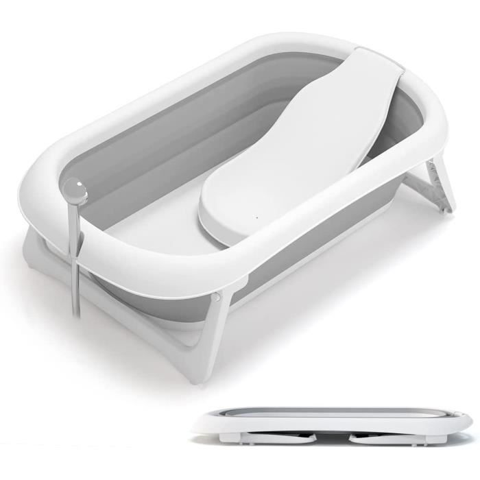 Baignoire Bebe Pliable - SSS - Avec Siège de Baiébé - Blanc - Pour Bébé ...