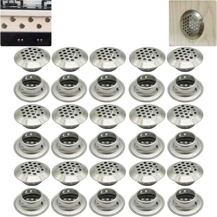 30 pièces 19mm Grille de Ventilation INOX Maille Ronde Respiration ...
