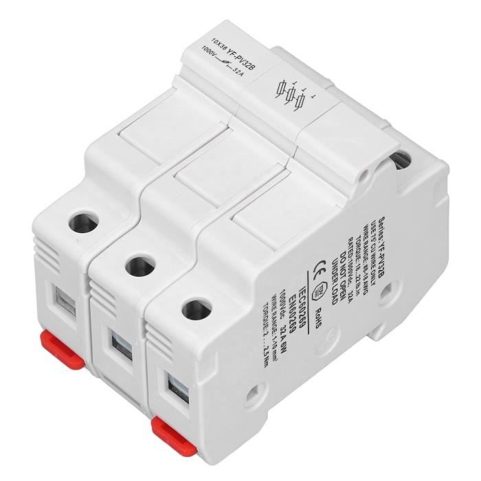 Porte-fusible à 3 pôles SURENHAP - DC1000V, 32A - Bonne conductivité ...