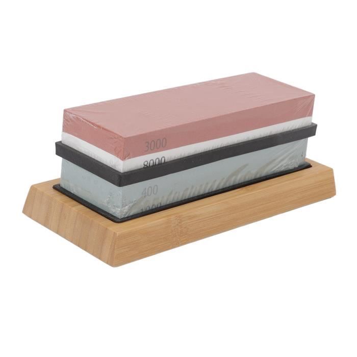 TMISHION pierre à aiguiser professionnelle Pierres à aiguiser en corindon blanc Kit de pierre à ...