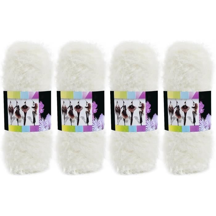 Fil De Laine À Tricoter 4 X 100G Fil De Crochet Acrylique Multi-Colore ...