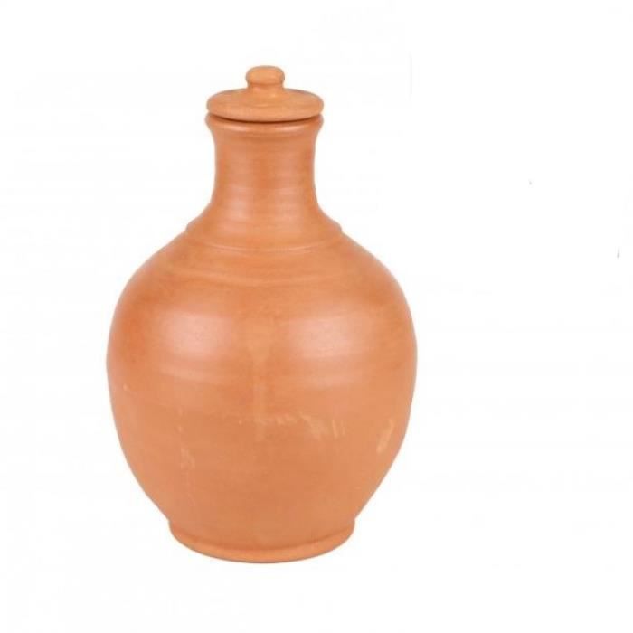 Vase Pot Amphore Décorative en terre Cuite Naturel - H.23 cm ...