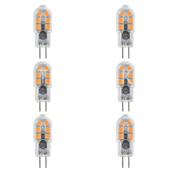 AMPOULE LED,6pcs Warm white-3W G4 220V-Transparent--Ampoule LED G4 ...