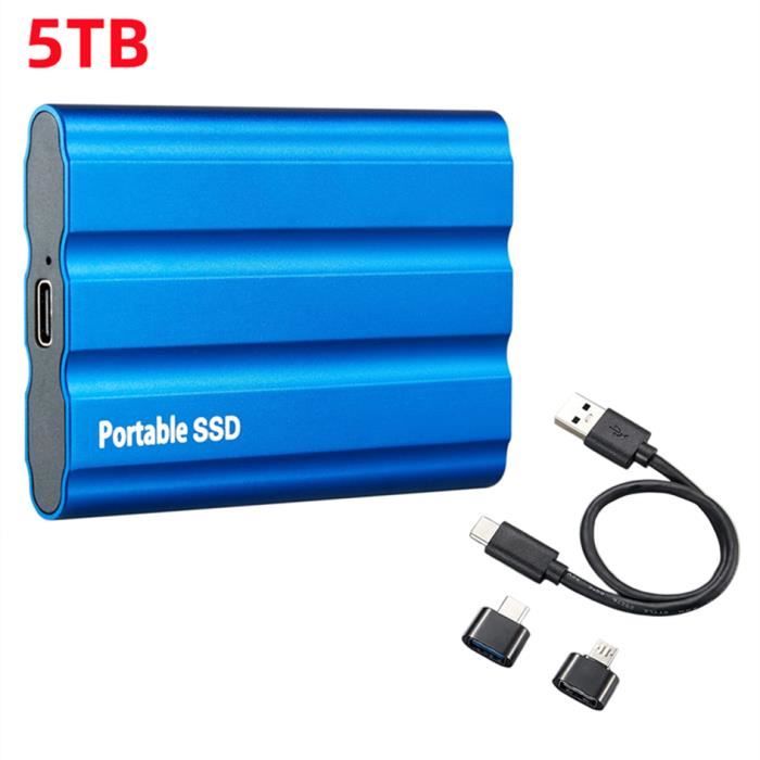Disque Dur Externe,5tb SSD, Disque Dur Portable à létat Solide, Disque ...