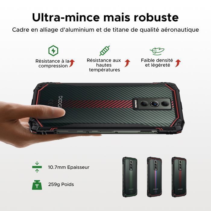 Telephone Portable Incassable DOOGEE BLADE 10 Energy Android 15 6.56 ...
